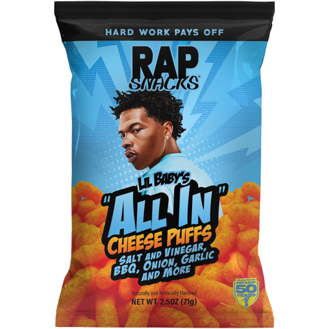 Rap Snacks Lil Baby's All In Cheese Puffs (2.5oz) – OFFICIAL RAP SNACKS