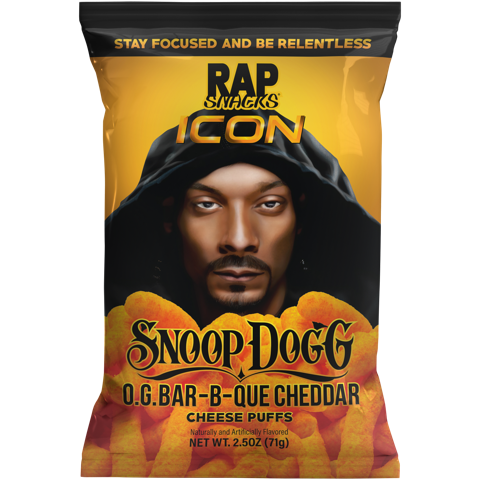 Rap Snacks Snoop Dogg O.G. Bar-B-Que Cheddar Cheese Puffs (2.5oz) (12 ...