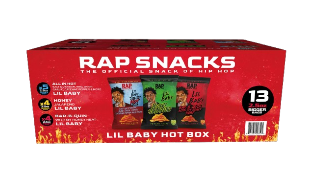 Rap Snacks Lil Baby Chips Hot Box (2.5oz x 13ct) – OFFICIAL RAP SNACKS