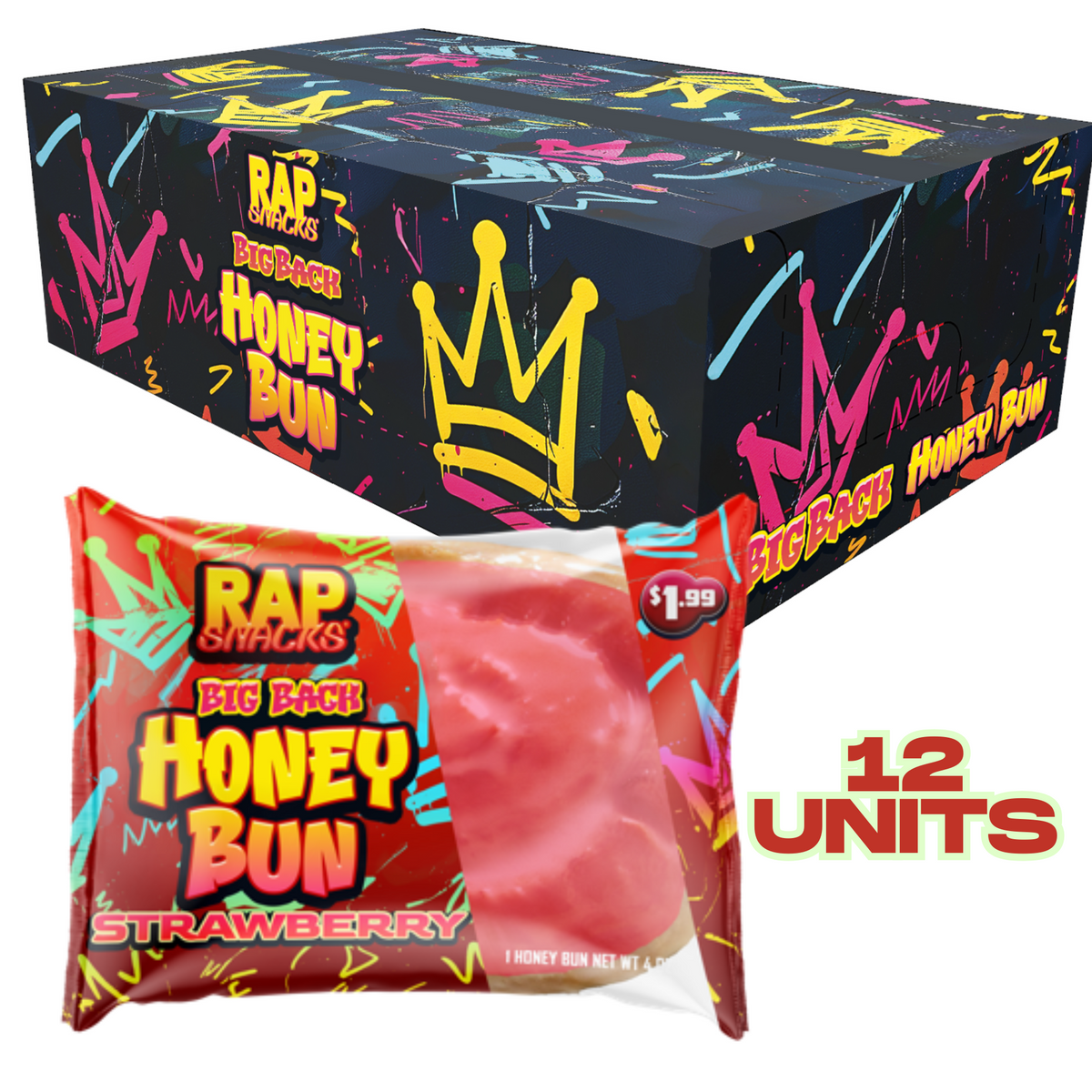 Rap Snacks Big Back Strawberry Honey Bun – OFFICIAL RAP SNACKS