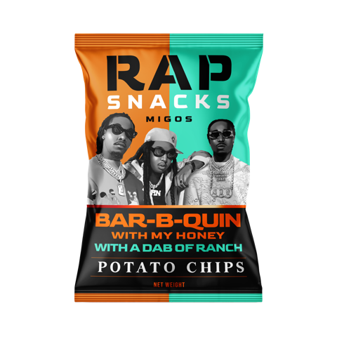 Rap Snacks Migos Bar-B-Quin With My Honey With a Dab of Ranch Chips (2 ...