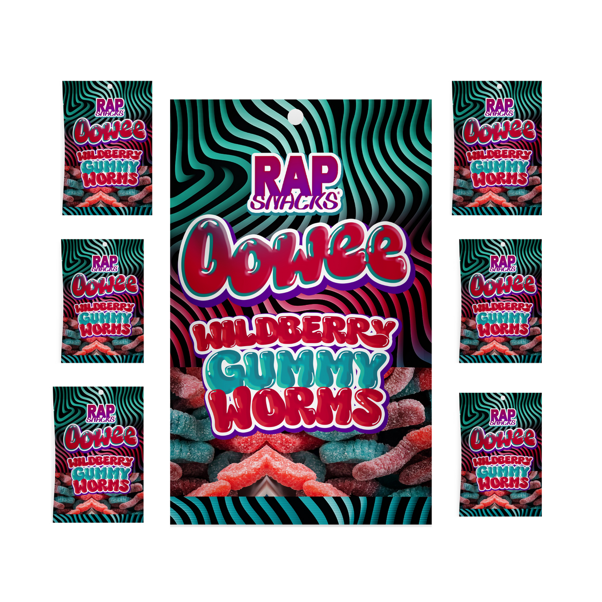 Rap Snacks Wildberry Gummy Candy Worms (6-Pack) – OFFICIAL RAP SNACKS