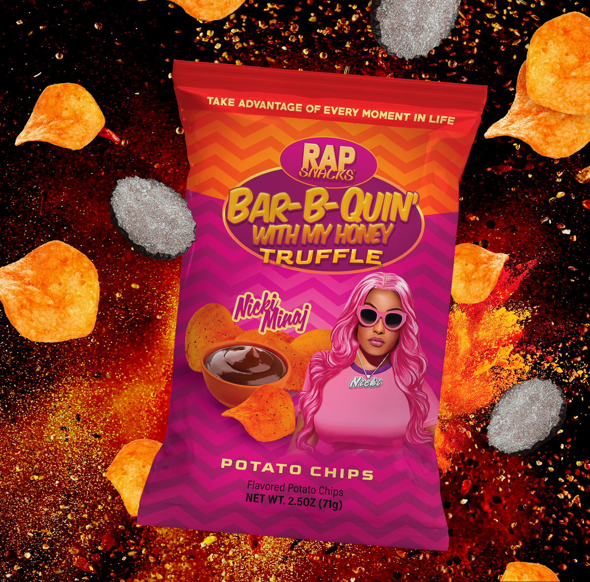 Rap Snacks Nicki Minaj Bar-B-Quin' with my Honey Truffle Chips (2.5oz ...