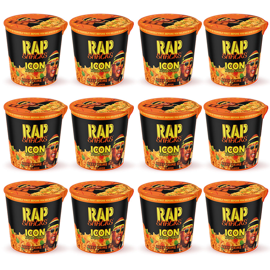 Beef Prime Rib Ramen Noodles E-40 | (12) 2.25oz Cups – OFFICIAL RAP SNACKS