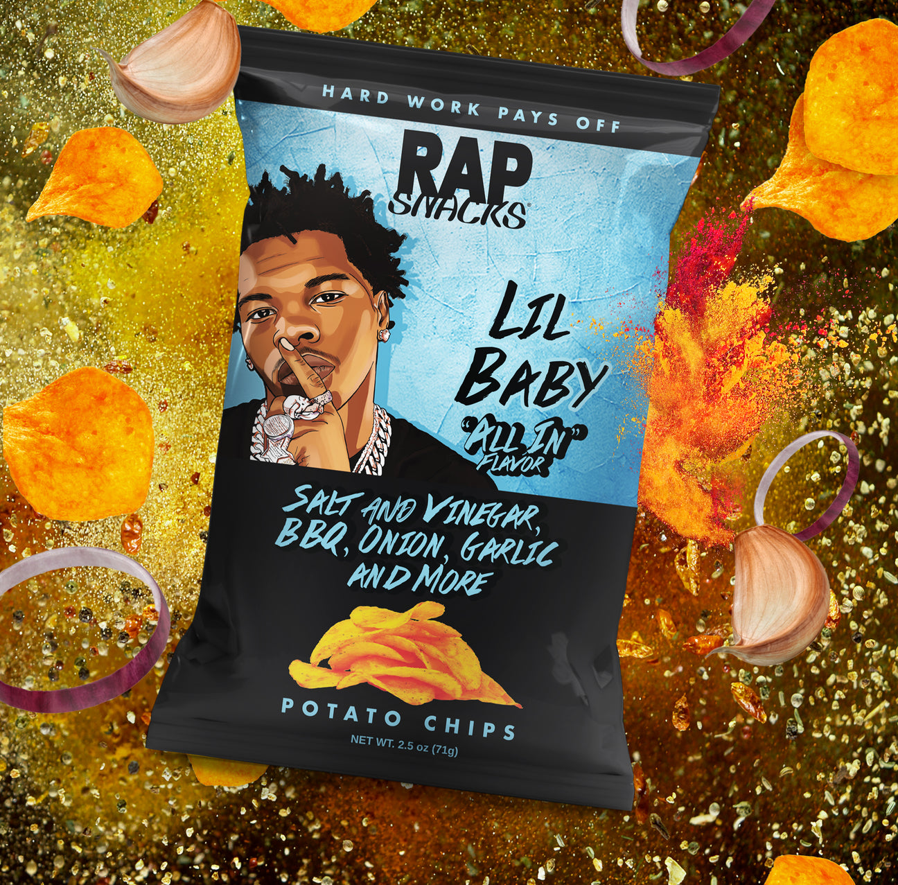 Rap Snacks Lil Baby | All In Potato Chips (10 Bags) – OFFICIAL RAP SNACKS