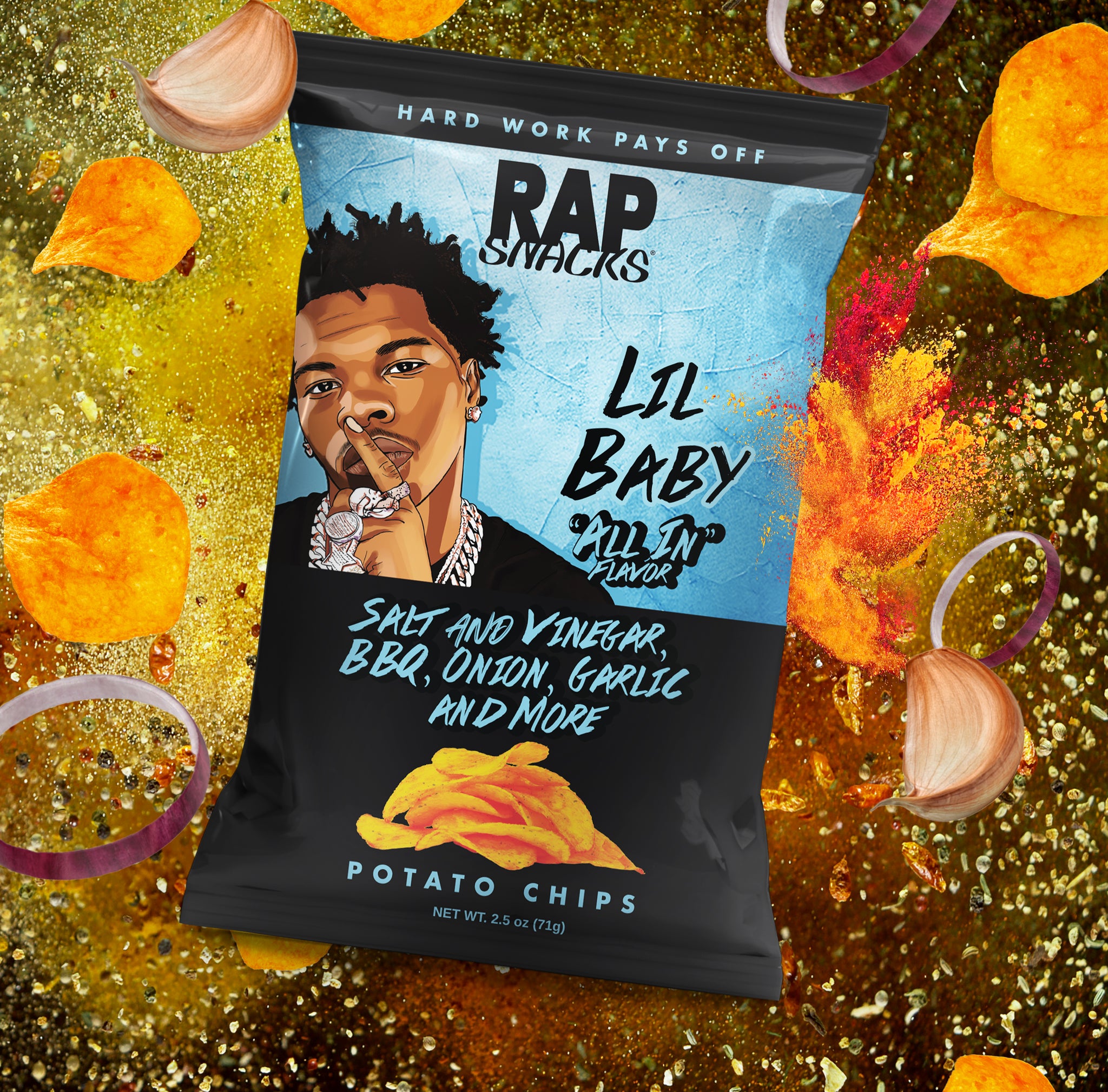 Rap Snacks Lil Baby | All In Potato Chips (10 Bags) – OFFICIAL RAP SNACKS
